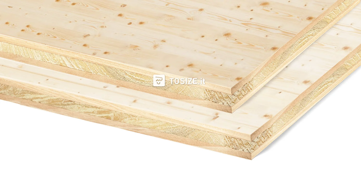 Massivo pannello tre strati Abete rustico B/C+ spazzolare ordina online | TOSIZE.it